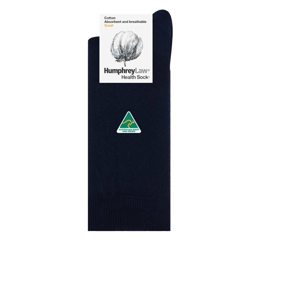 95% Mercerised Cotton Health Sock (50C) - Diabetes SA